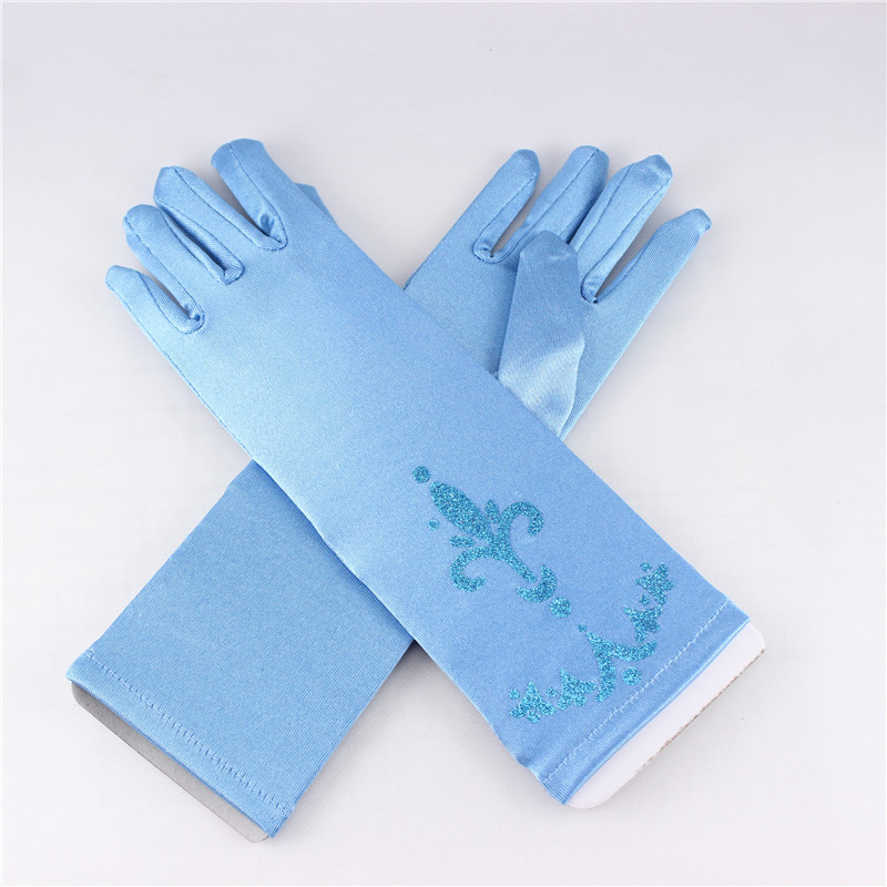 Costume Princess Kids Gloves For Girls Party Gloves Long Satin Cosplay ...